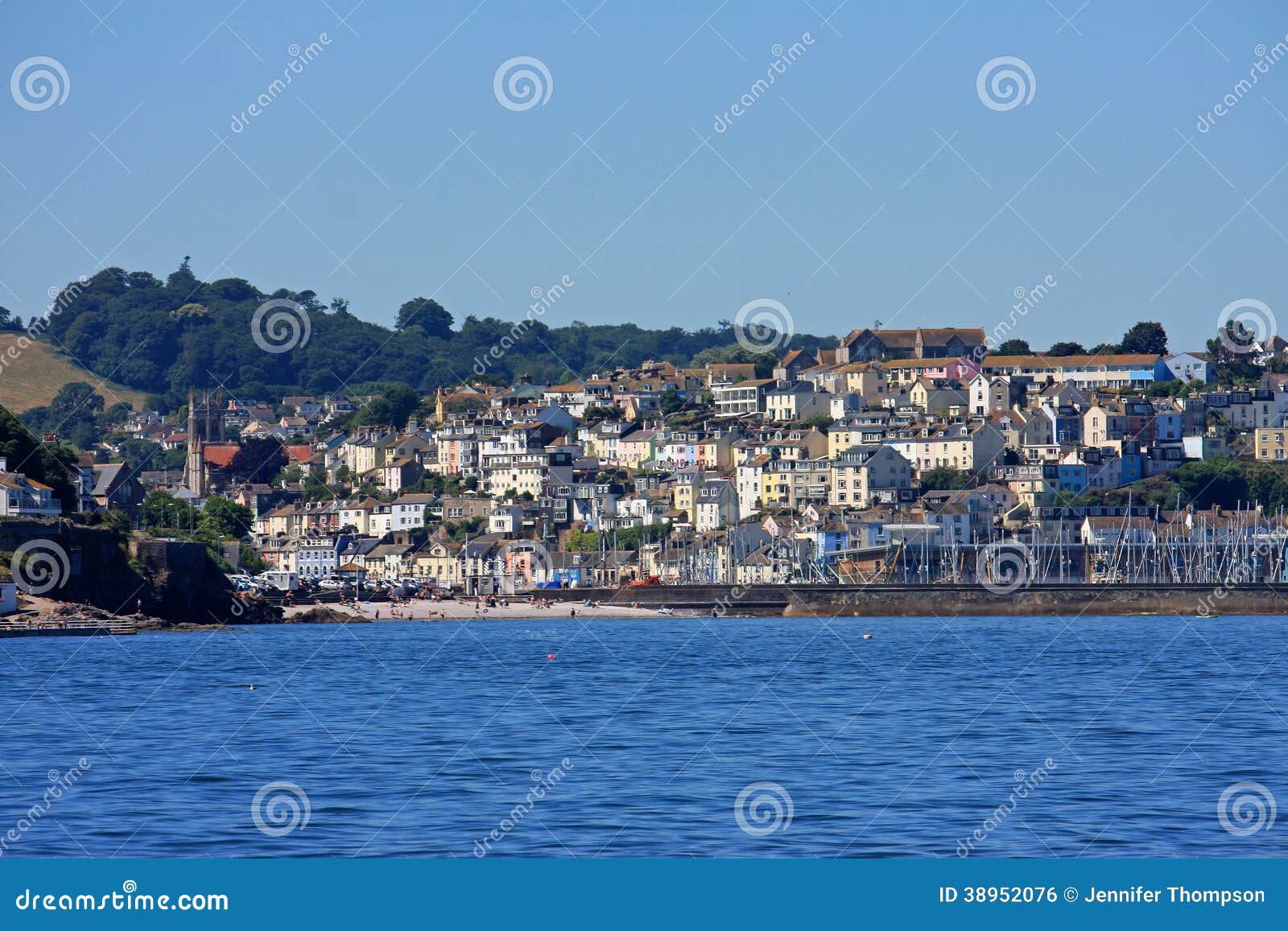 Brixham, Devon stock photo. Image of town, yacht, water - 38952076