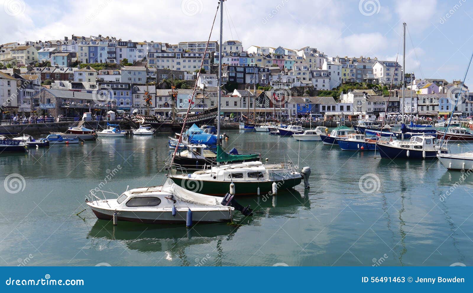 Brixham Devon editorial stock photo. Image of harbour - 56491463
