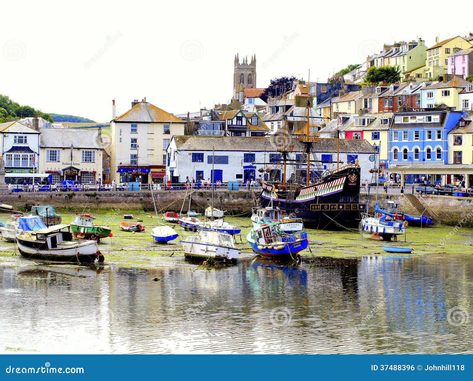Brixham, Devon, UK. editorial photo. Image of quayside - 37488396