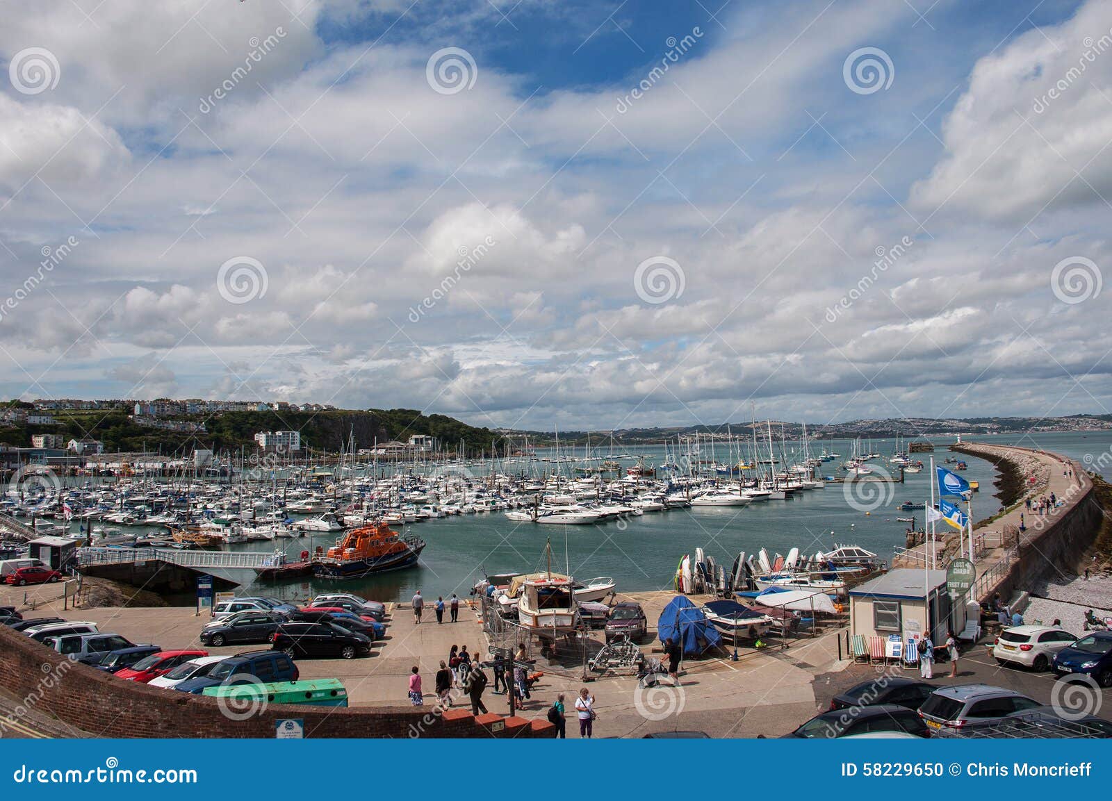 Brixham Harbour editorial image. Image of boats, cove - 58229650