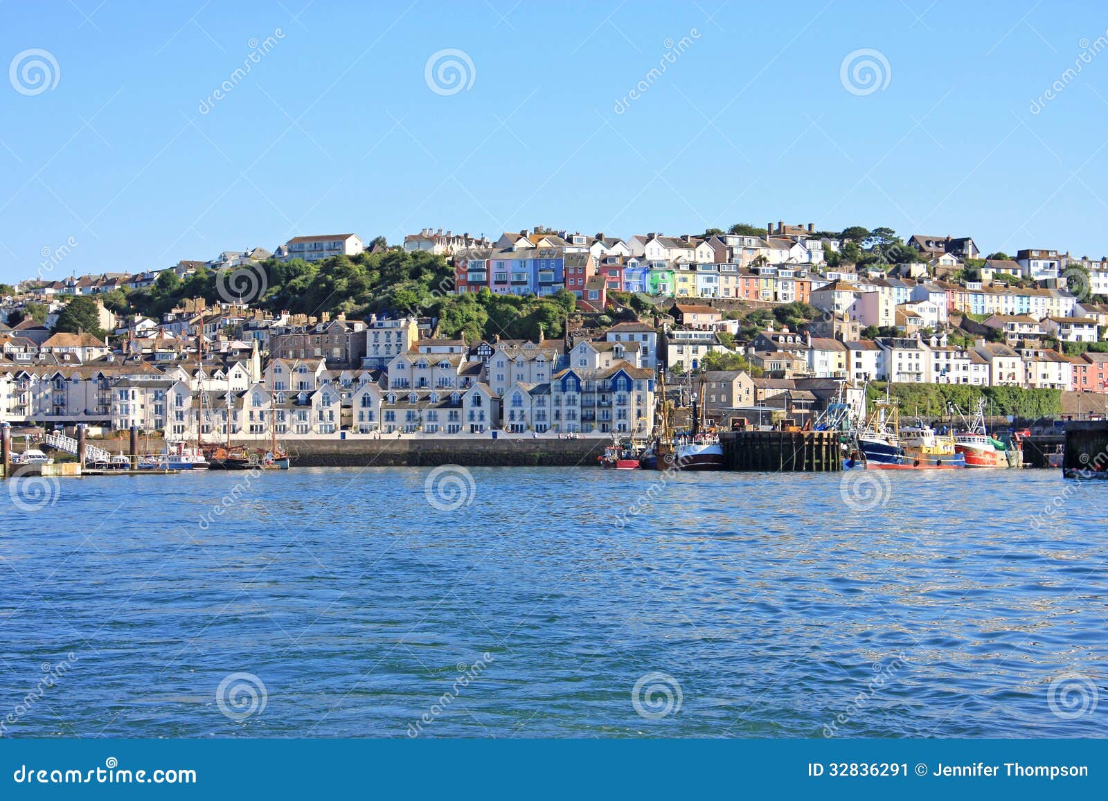 Brixham Harbour stock image. Image of pots, boats, torbay - 32836291
