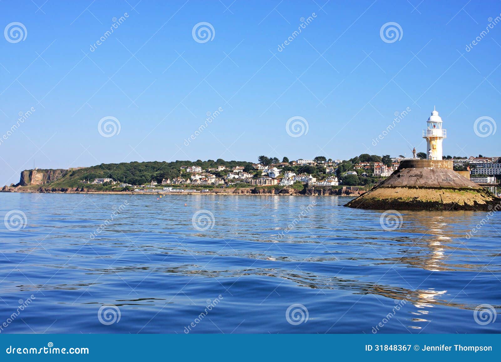 Brixham lighthouse stock image. Image of town, tower - 31848367