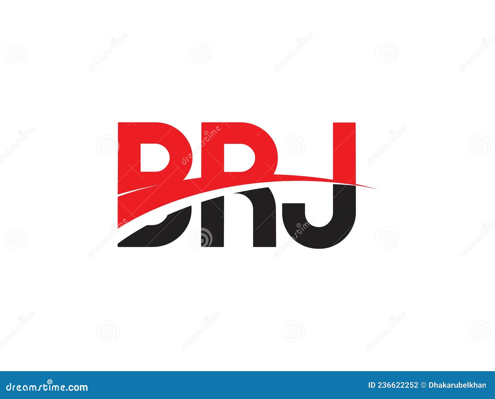 BRJ Letter Initial Logo Design Vector Illustration Stock Vector ...