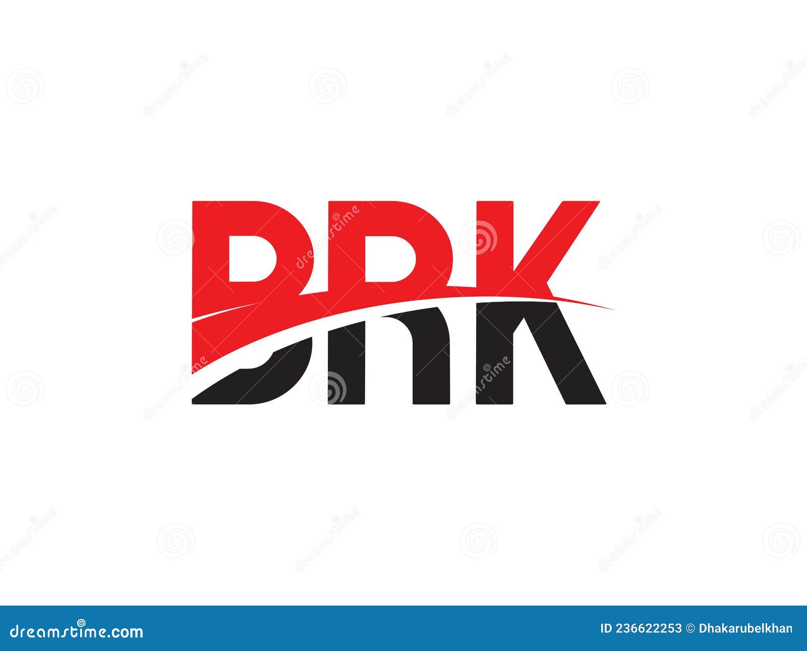 BRK Letter Initial Logo Design Vector Illustration Stock Vector ...