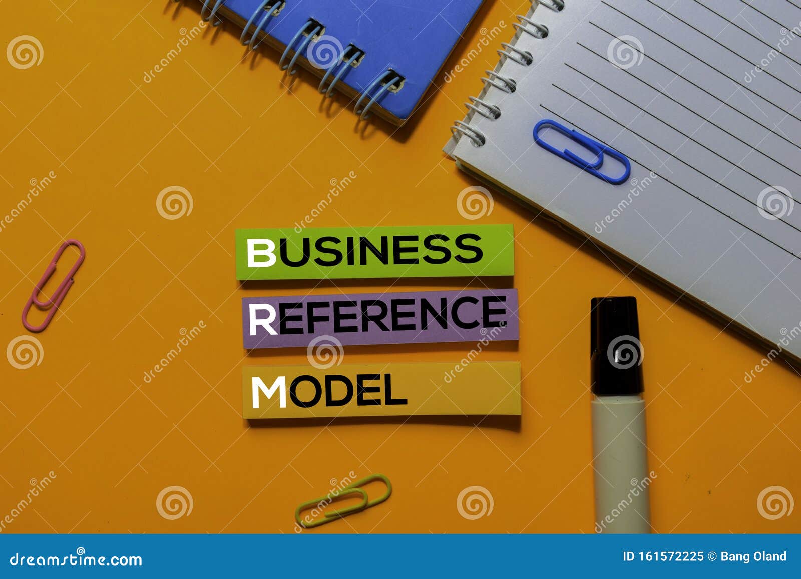 BRM. Business Reference Model Acronym On Sticky Notes. Office Desk ...
