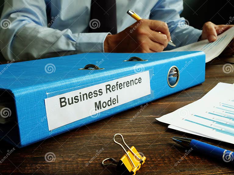 BRM - Business Reference Model Papers in the Folder. Stock Photo ...