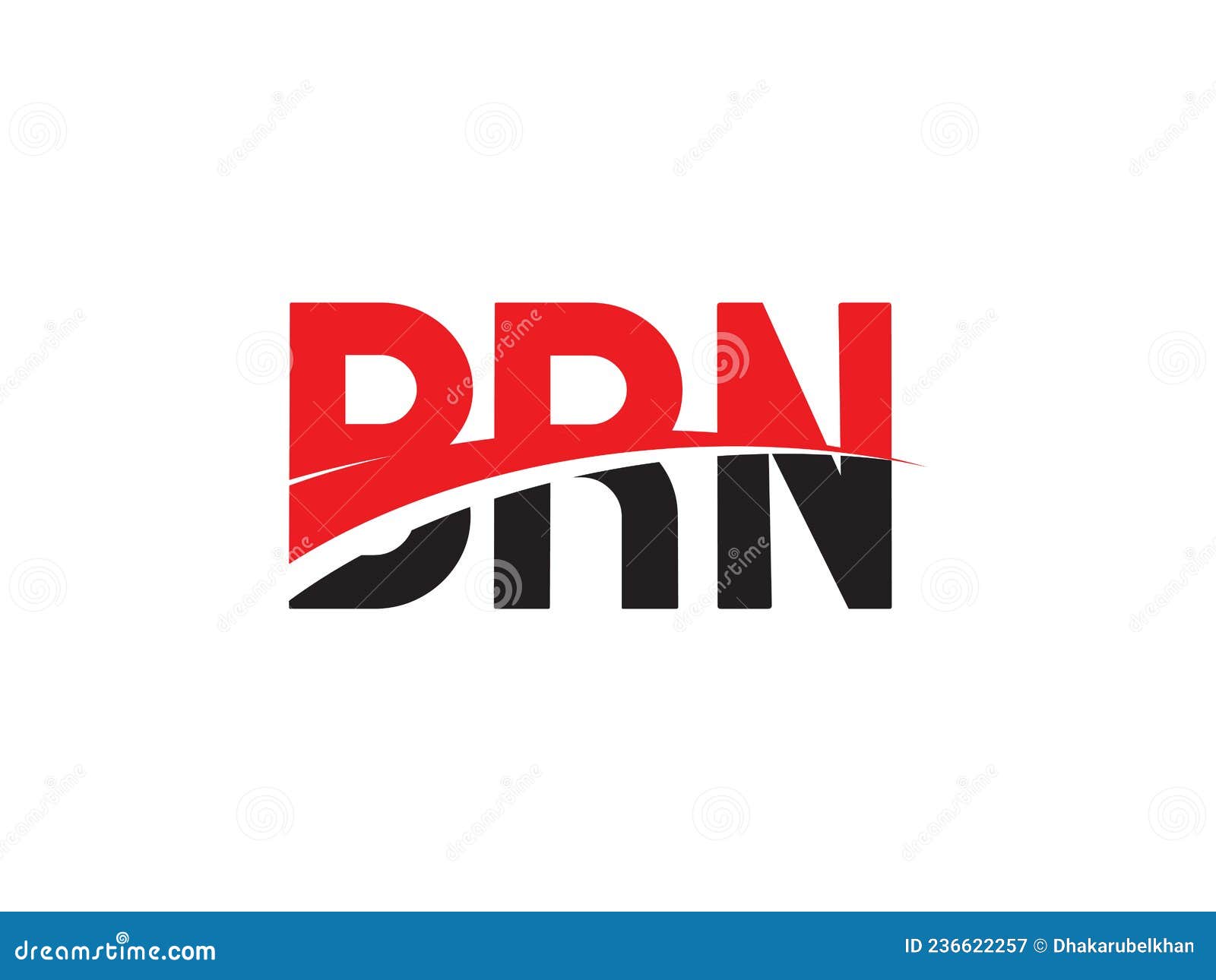 BRN Letter Initial Logo Design Vector Illustration Stock Vector ...