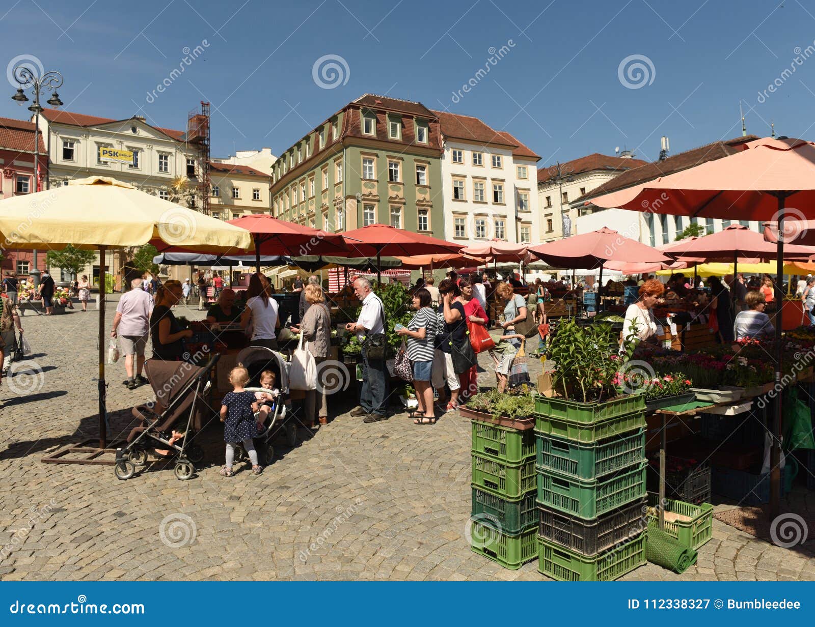 Brno, Czech Republic - June 01, 2017: Cabbage Market Square in B ...