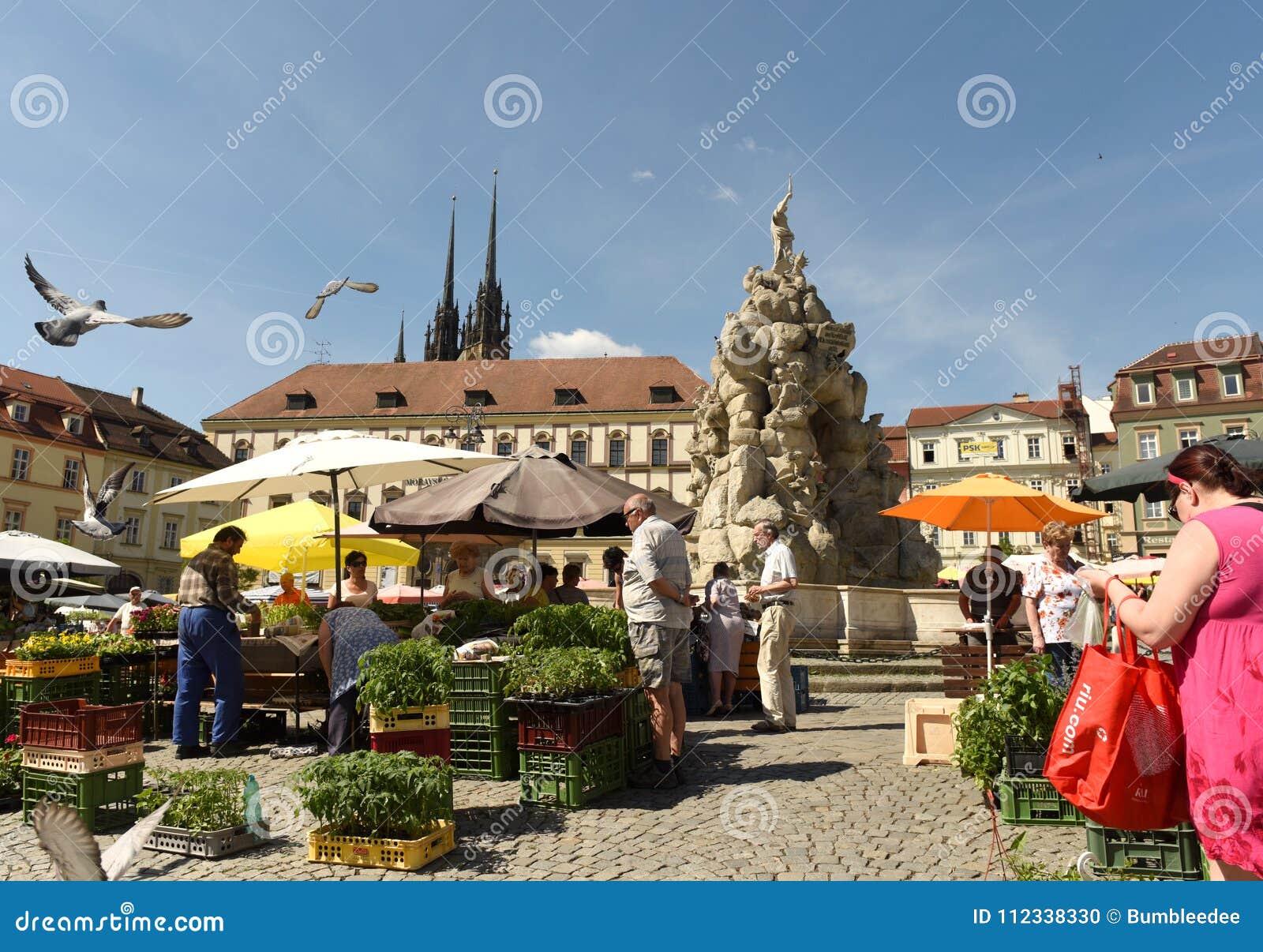Brno, Czech Republic - June 01, 2017: Cabbage Market Square in B ...