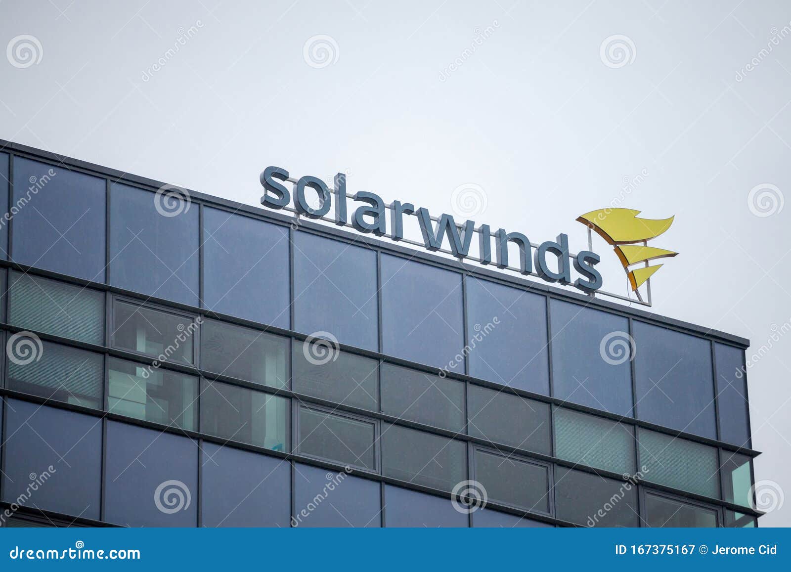 SolarWinds Logo in Front of Their Office for Brno. Editorial ...