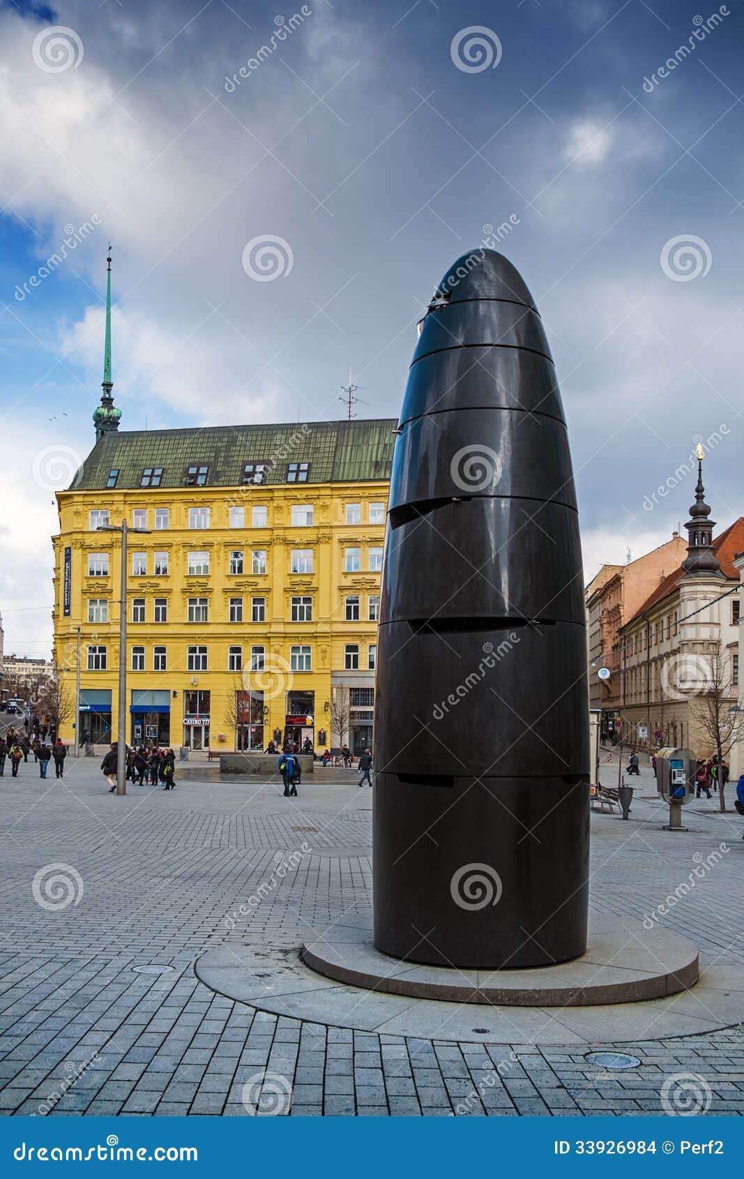 Brno - Modern Clock editorial stock image. Image of modern - 33926984