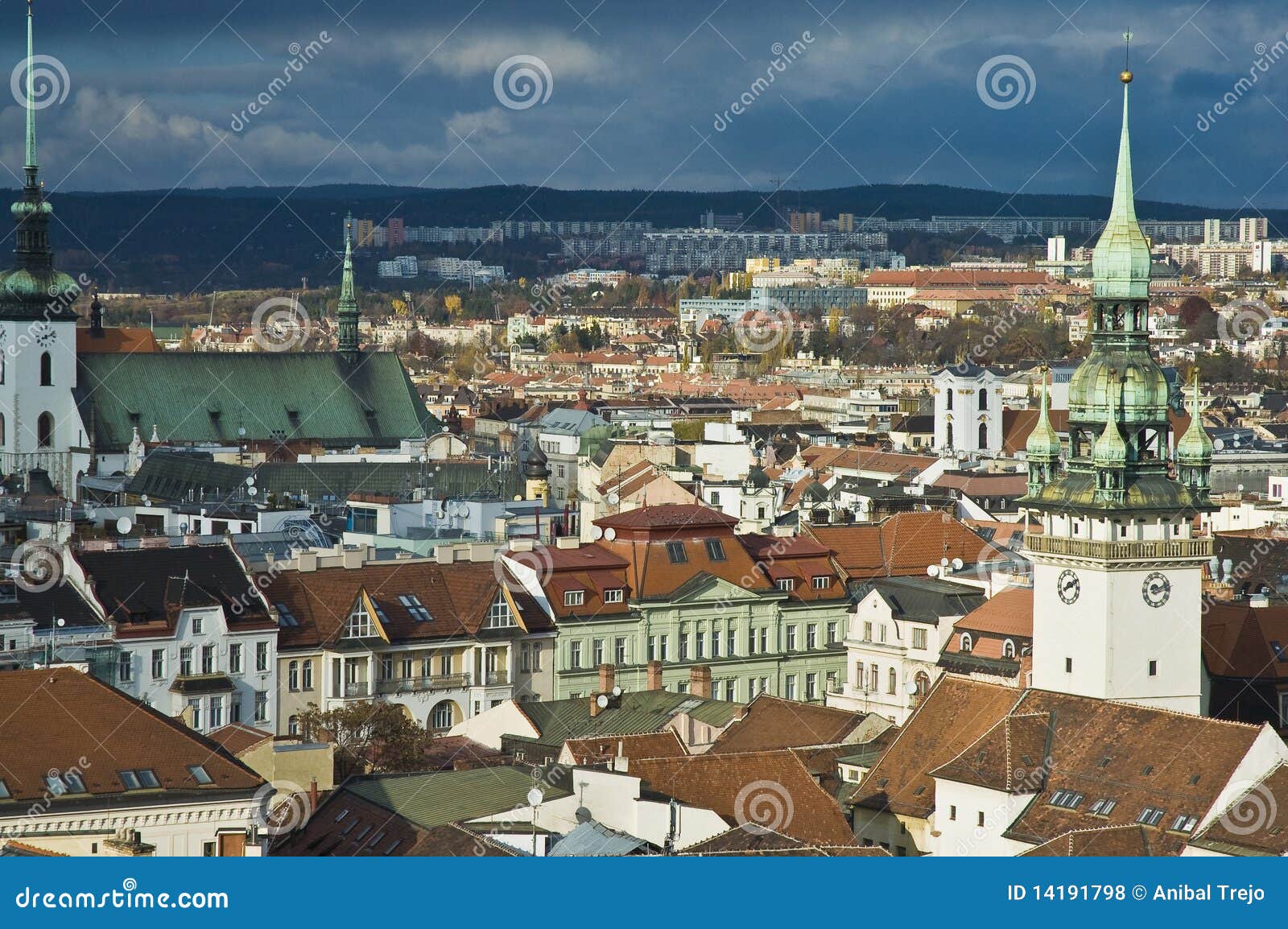 Brno Skyline View, Czech Republic Stock Photo - Image of autumn ...