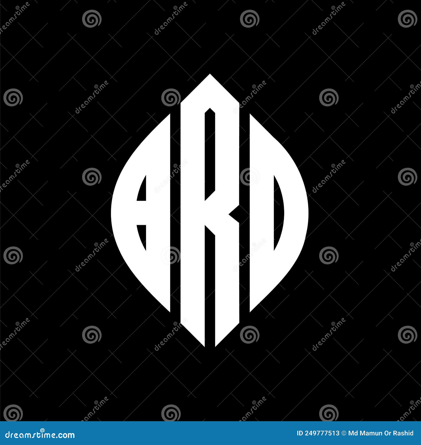 BRO Circle Letter Logo Design with Circle and Ellipse Shape. BRO ...