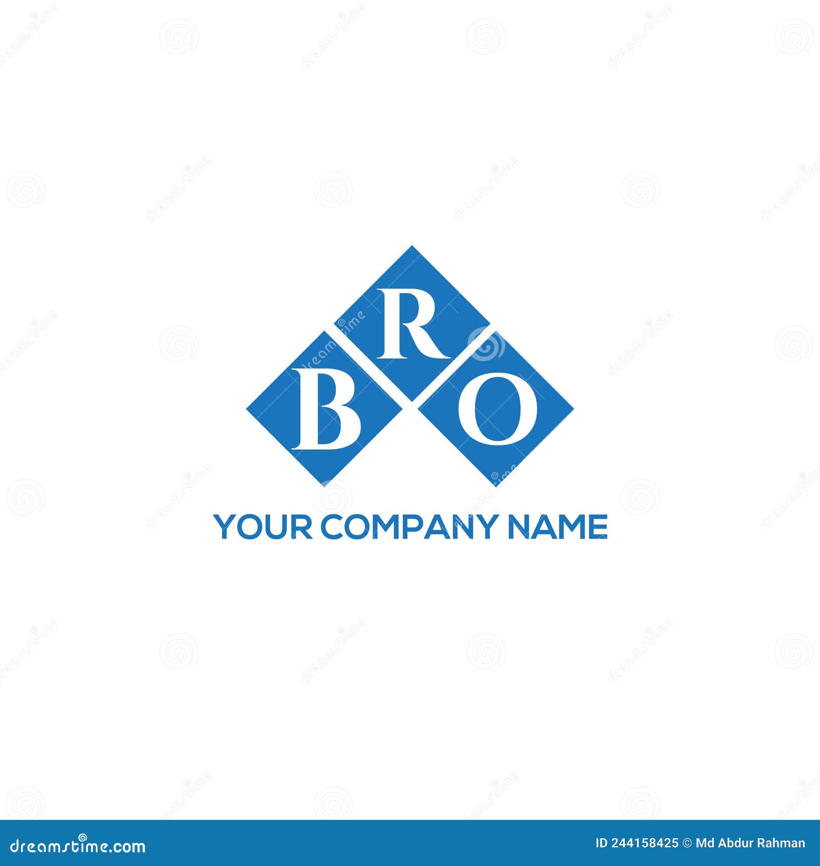 BRO Letter Logo Design on White Background. BRO Creative Initials ...