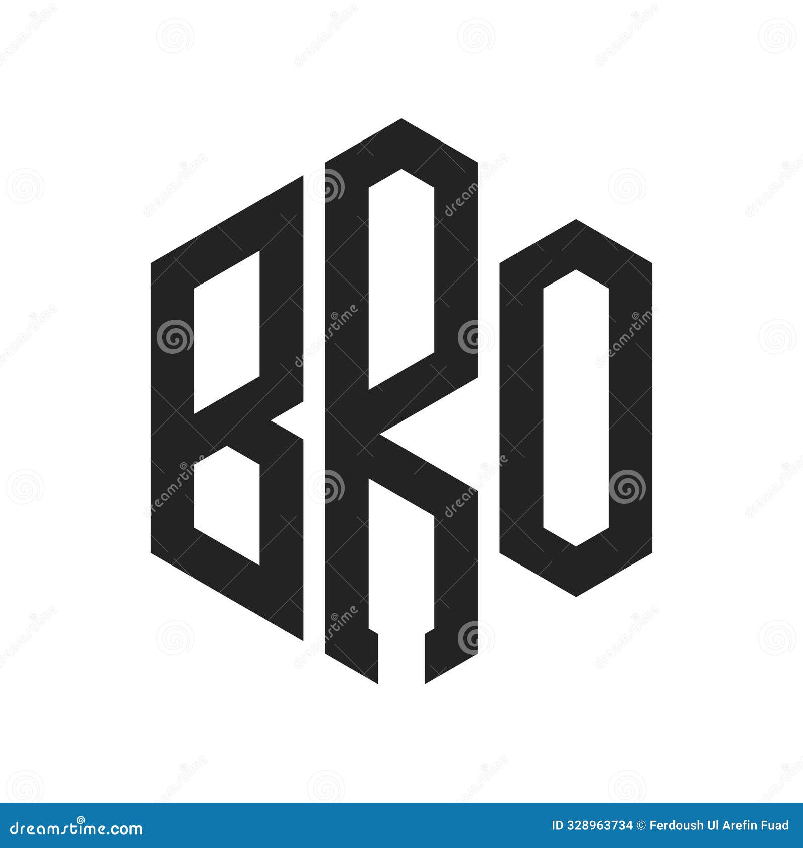 BRO Logo Design. Initial Letter BRO Monogram Logo Using Hexagon Shape ...