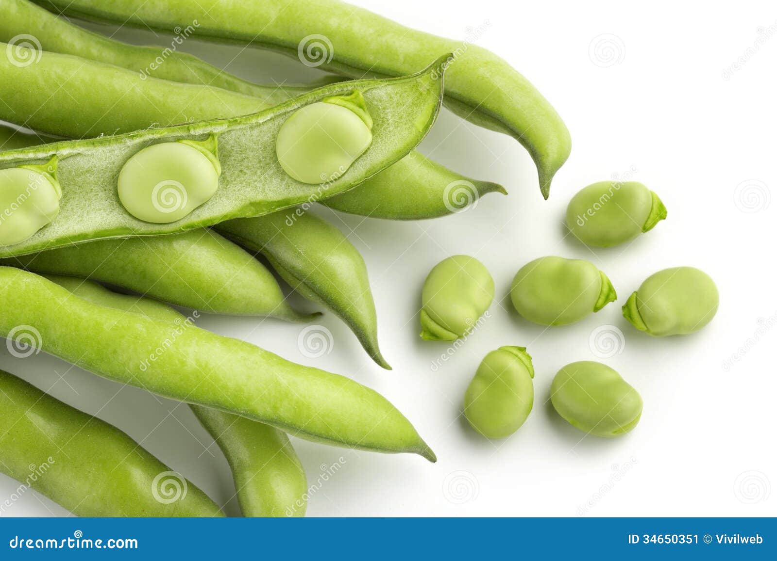 Broad bean pods stock image. Image of dinner, healthy - 34650351