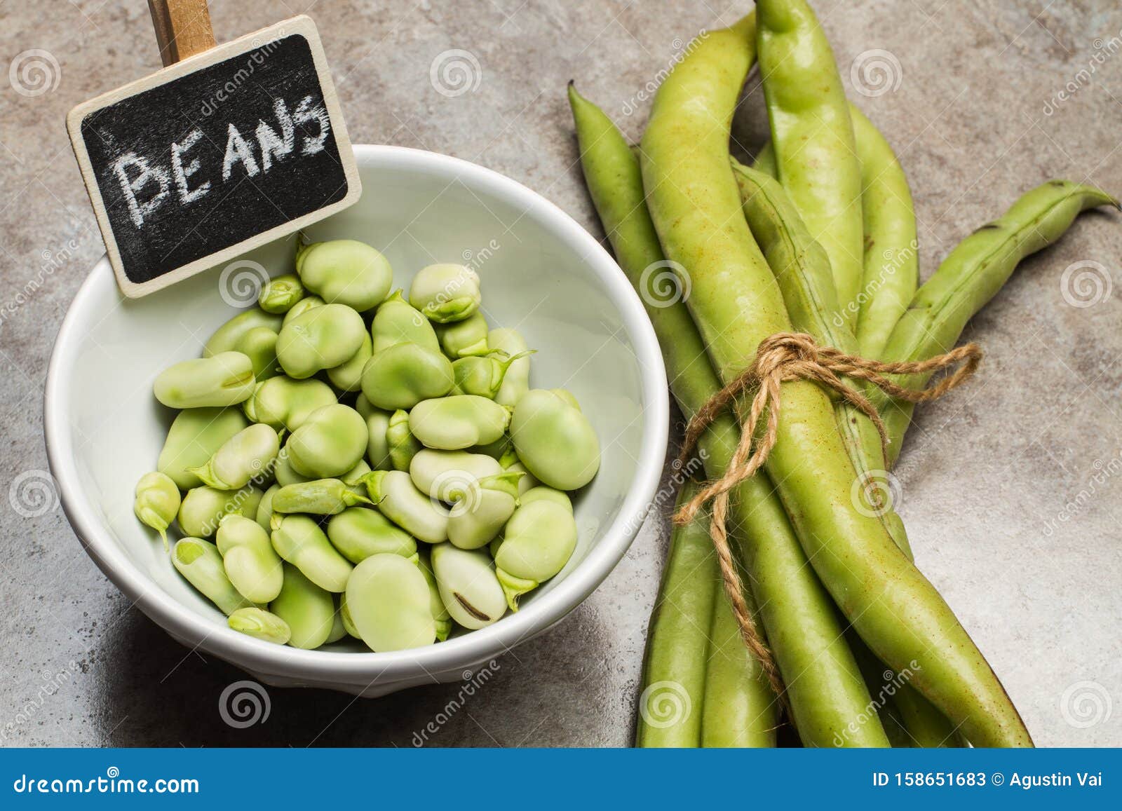 Broad Beans in a White Bowl Stock Image - Image of agriculture, healthy ...