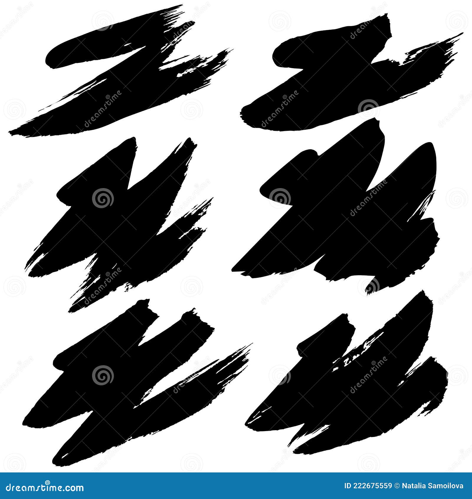 Broad brush strokes stock vector. Illustration of dirty - 222675559