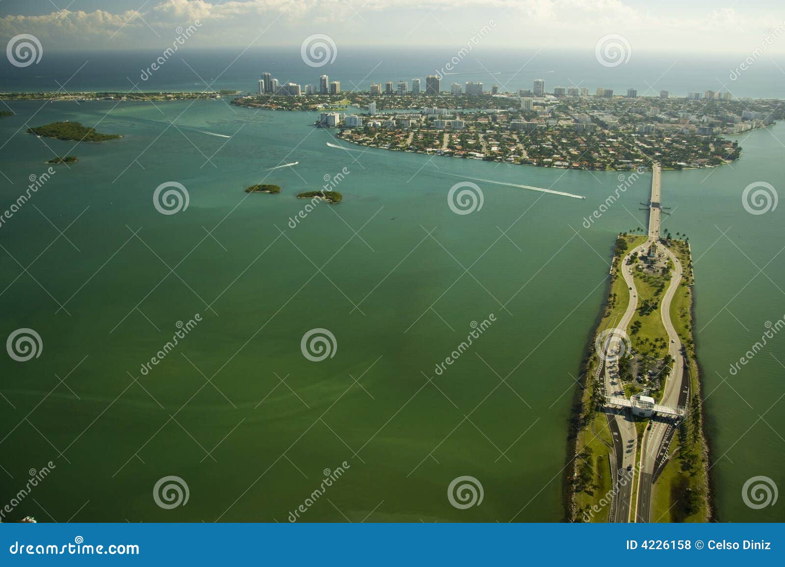 Aerial view over Miami stock photo. Image of island, florida - 4226158