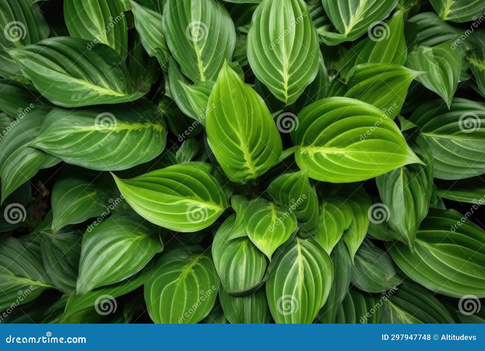 Broad Leaves Stacked Over One Another Stock Illustration - Illustration ...