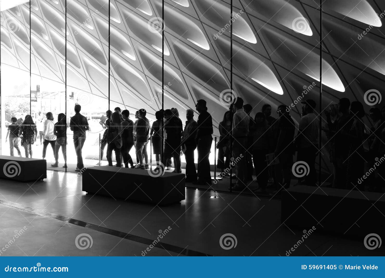 The Broad Museum from Inside Editorial Image - Image of grand, waiting ...