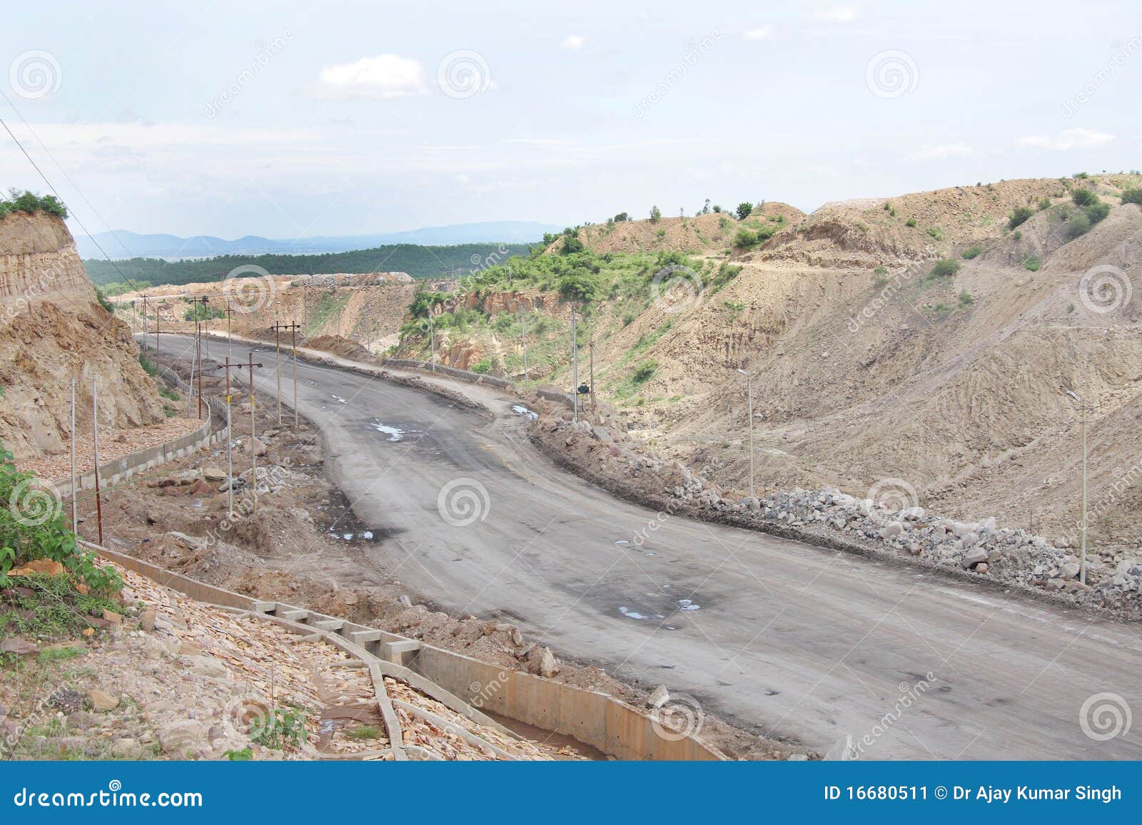 A Broad Path for Heavy Machinery in a Mine Stock Image - Image of ...
