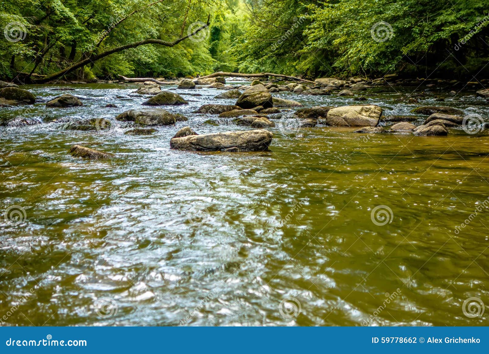 Broad River Water Flow through Blue Ridge Mountains Stock Photo - Image ...