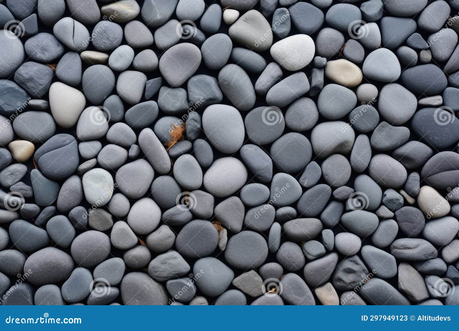 Broad View of Flat Slate Pebbles Creating a Smooth Texture Stock Image ...