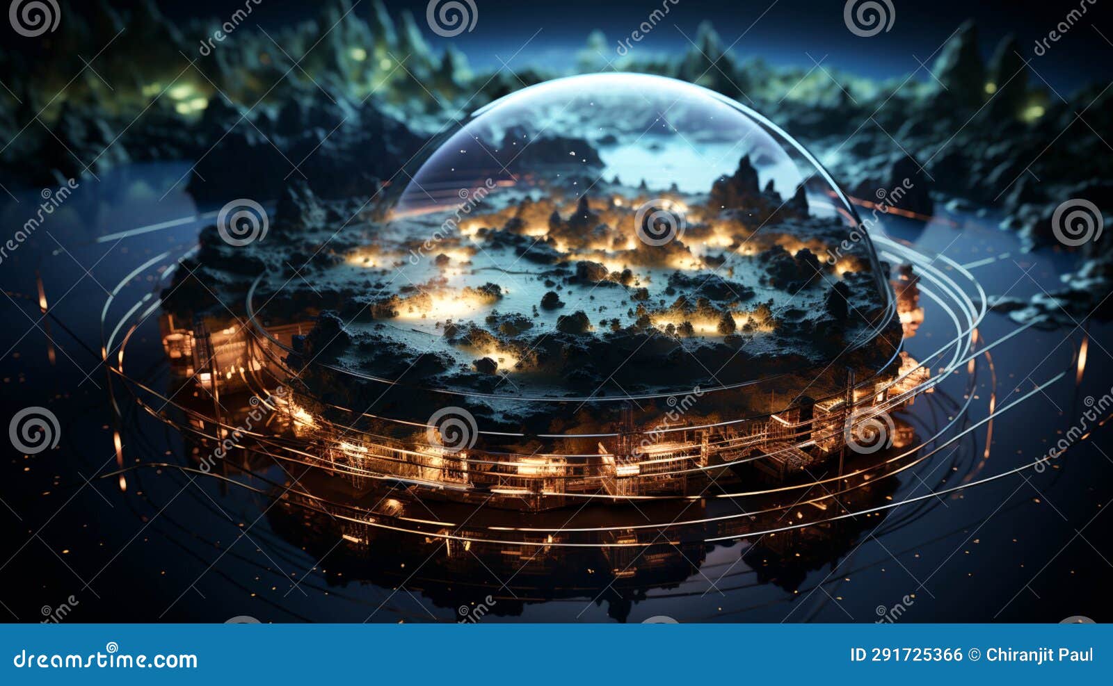 Broadband Internet System Planet 3d Render Stock Illustration ...