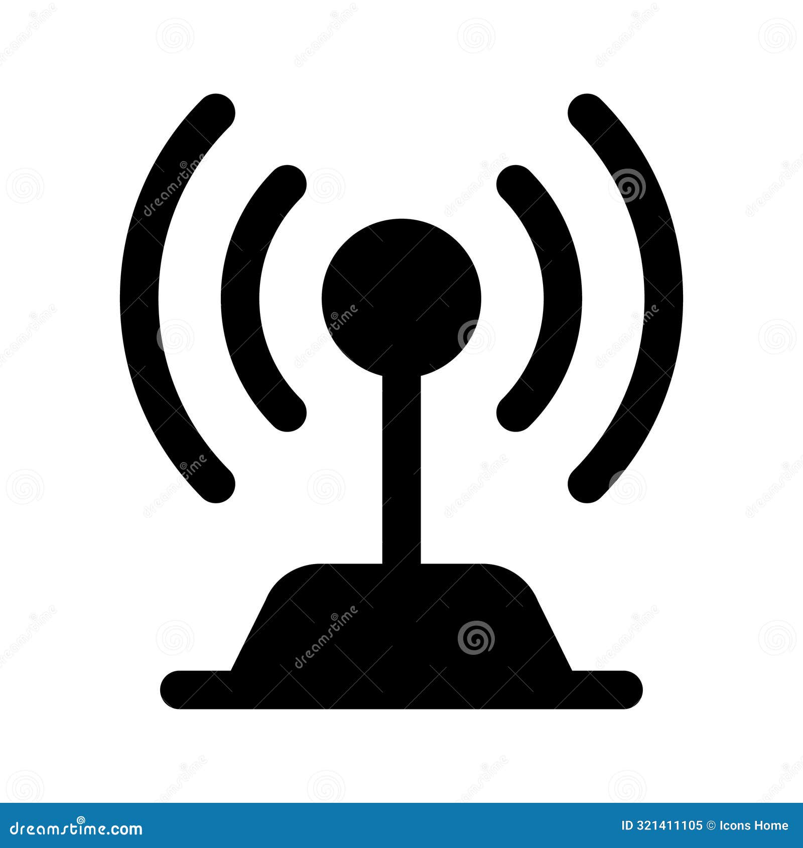 A Broadband Network Antenna Icon Design, Premium Vector Stock ...