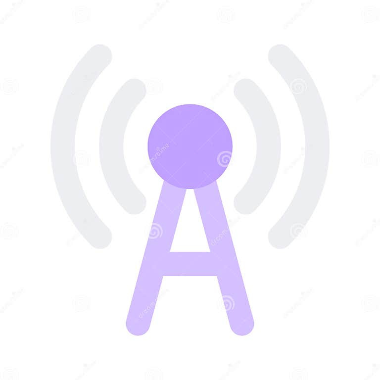A Broadband Network Antenna Icon Design, Premium Vector Stock Vector ...