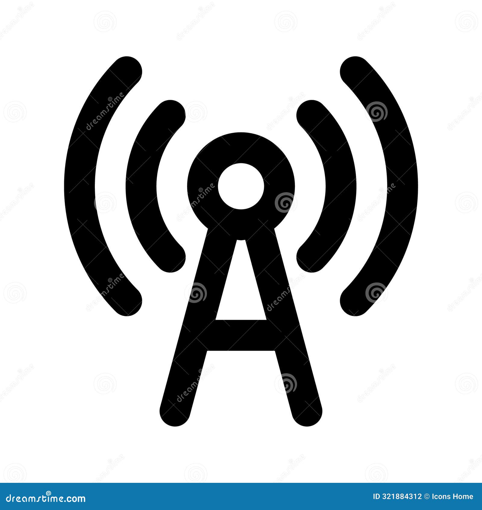 A Broadband Network Antenna Icon Design, Premium Vector Stock Vector ...