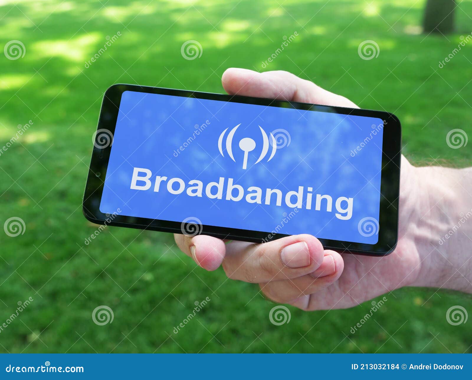 Broadbanding is Shown on the Photo Using the Text Stock Photo - Image ...