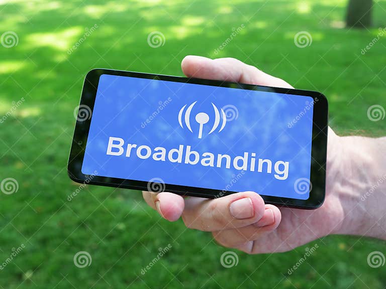 Broadbanding is Shown on the Photo Using the Text Stock Photo - Image ...