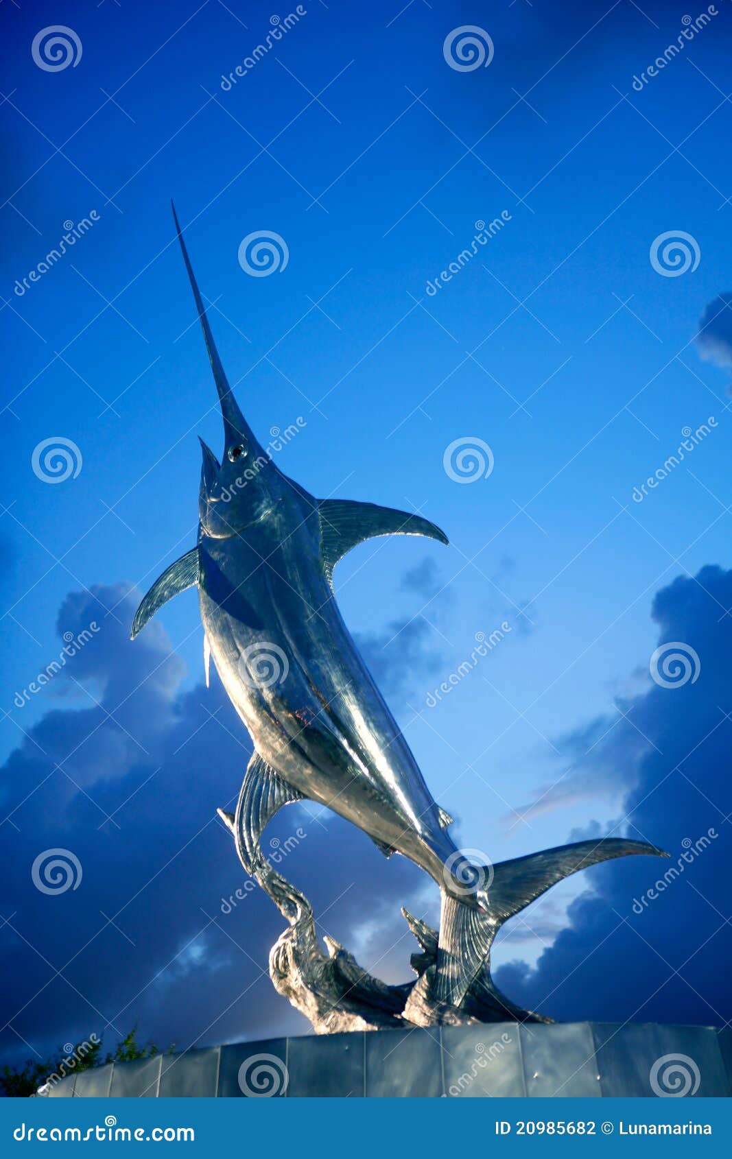 Broadbill Swordfish Marlin Silver Sculpture Editorial Photography ...