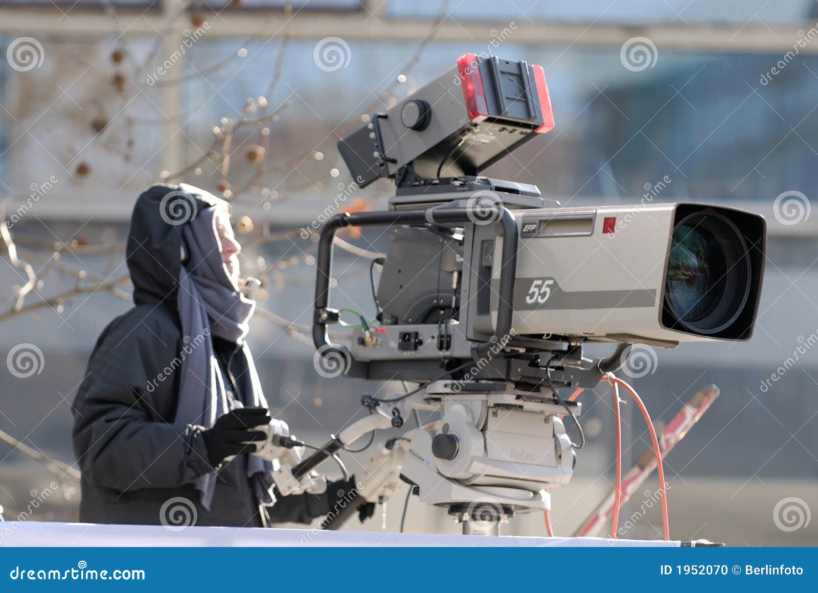 Broadcast camera stock photo. Image of glass, alignment - 1952070