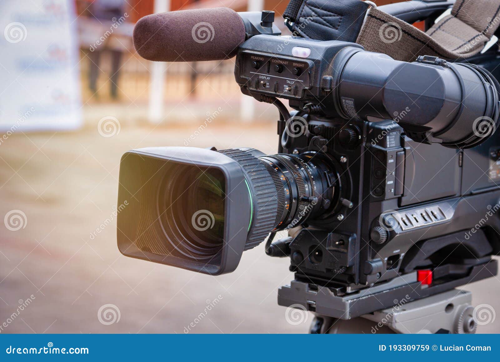 Broadcast camera stock image. Image of professional - 193309759