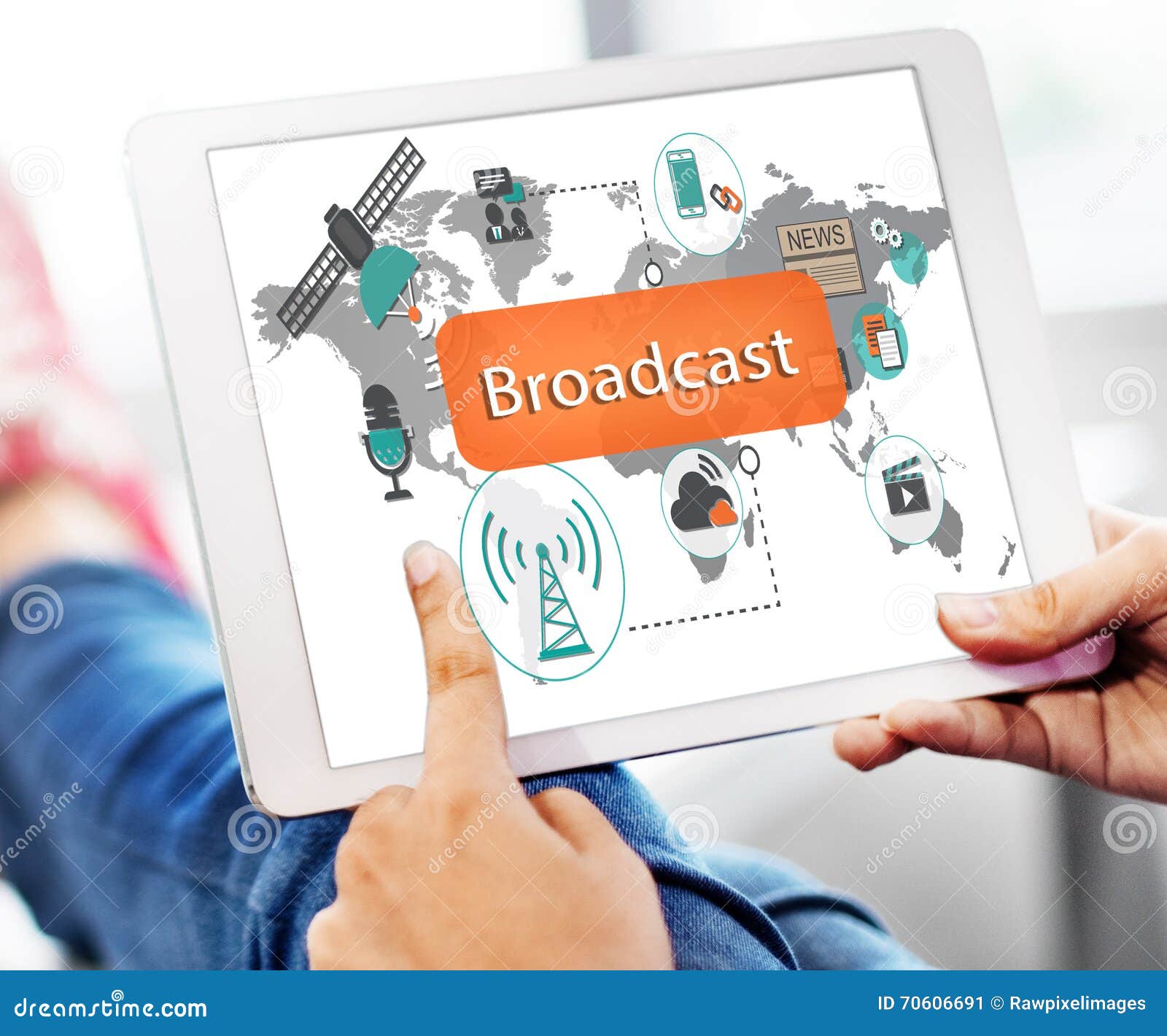 Broadcast Communication Entertainment News Concept Stock Image - Image ...