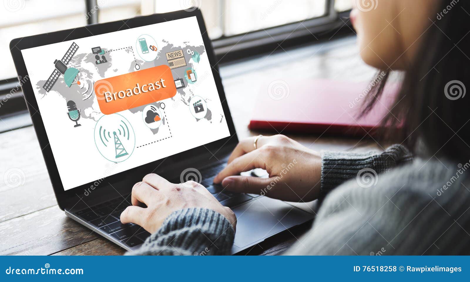 Broadcast Communication Entertainment News Concept Stock Photo - Image ...