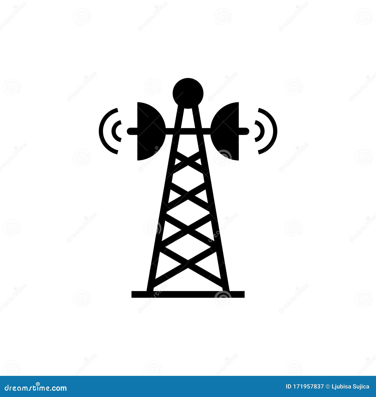 Communications Tower Icon Stock Illustrations – 1,102 Communications ...