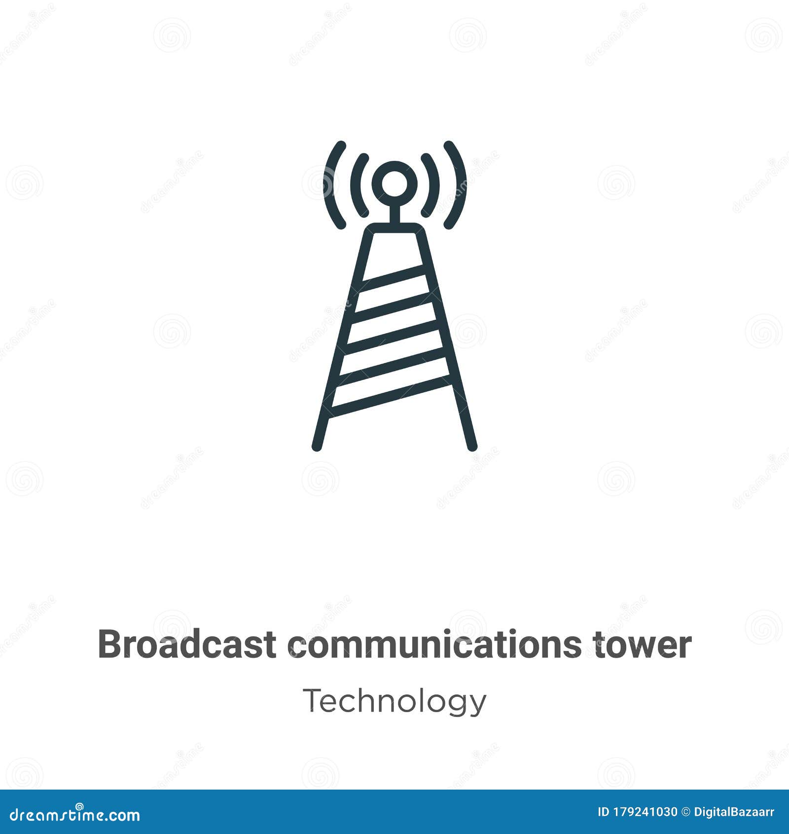 Communications Tower Vector Illustration | CartoonDealer.com #9437498