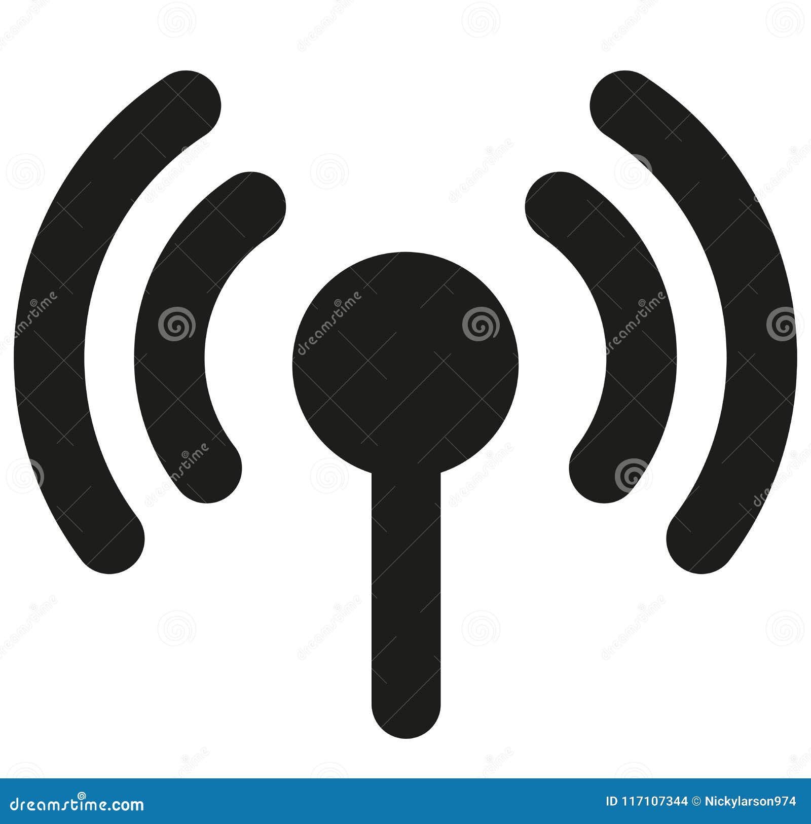 Broadcast Icon on White Background Stock Vector - Illustration of white ...