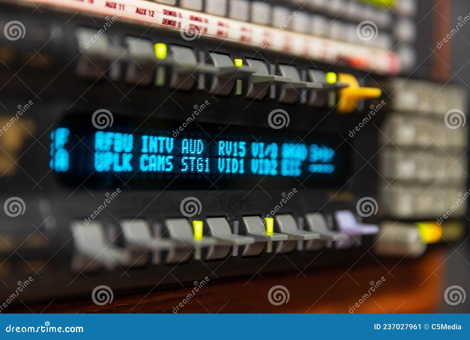 Broadcast Intercom Panel in a Television Production Facility Stock ...