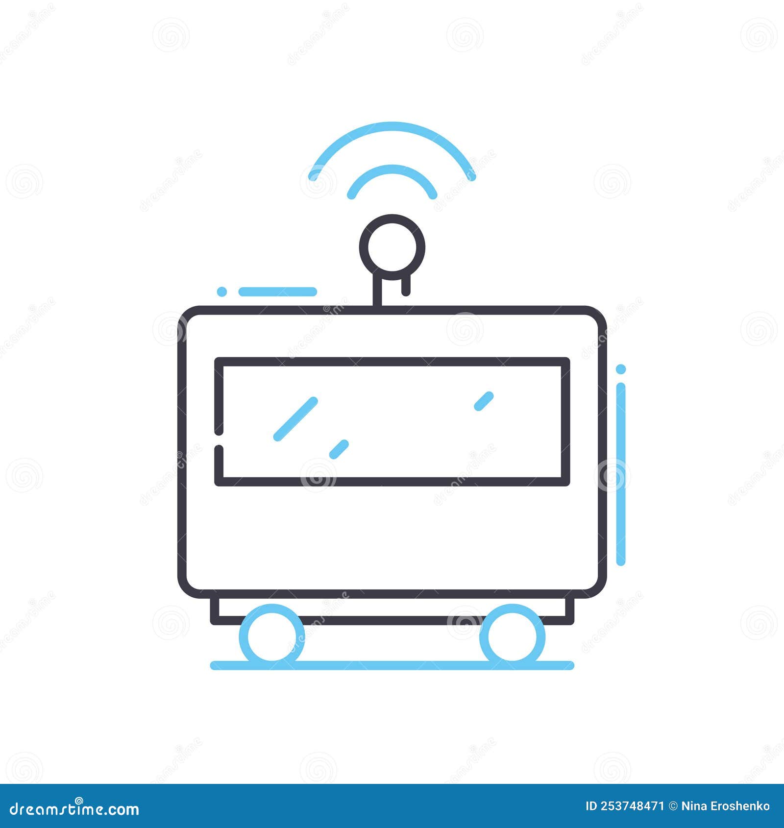 Broadcast Line Vector Icons And Signs. Disseminate, Announce, Relay ...