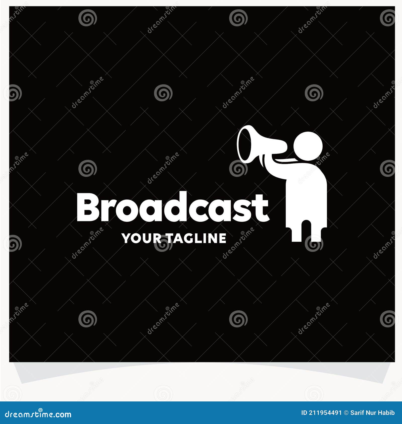 Broadcast Logo Design Template Stock Vector - Illustration of live ...