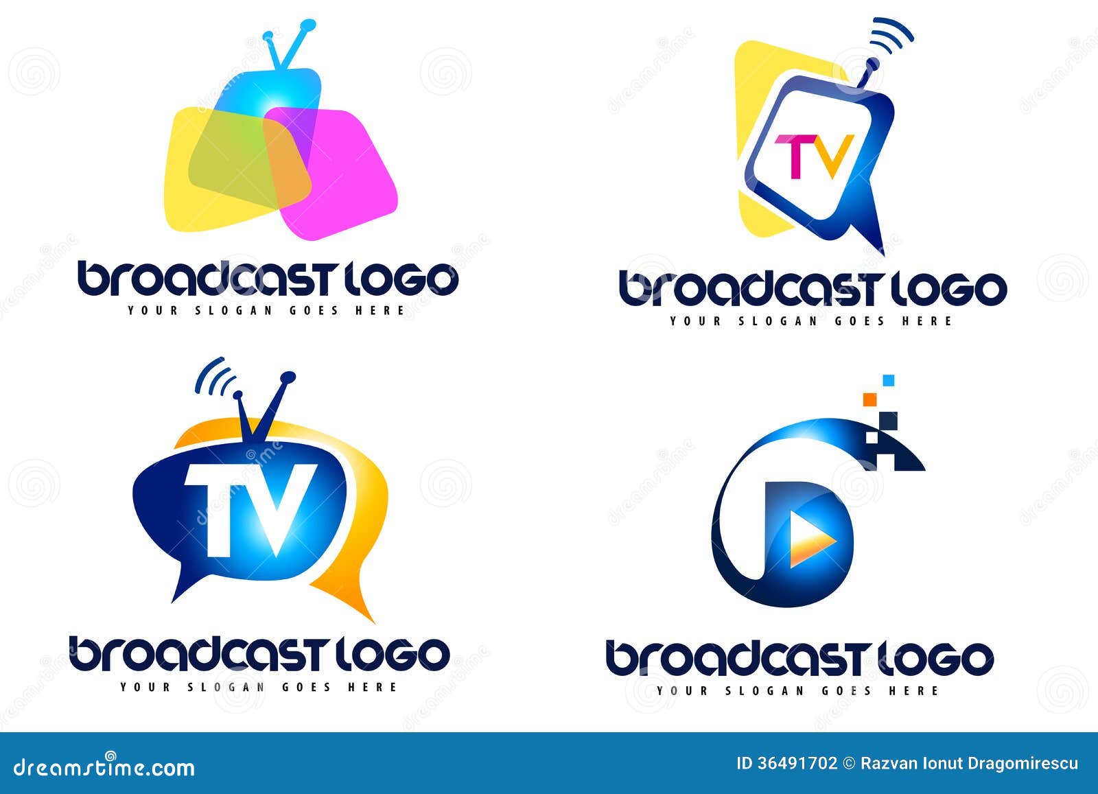 Broadcast Logo stock illustration. Illustration of black - 36491702