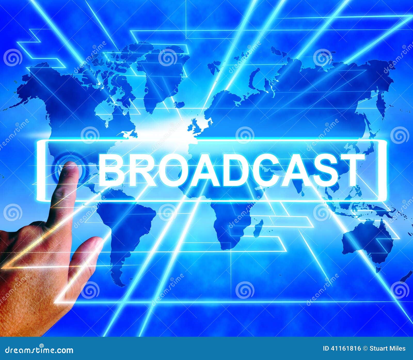 Broadcast Map Displays Internet Broadcasting and Transmission of Stock ...