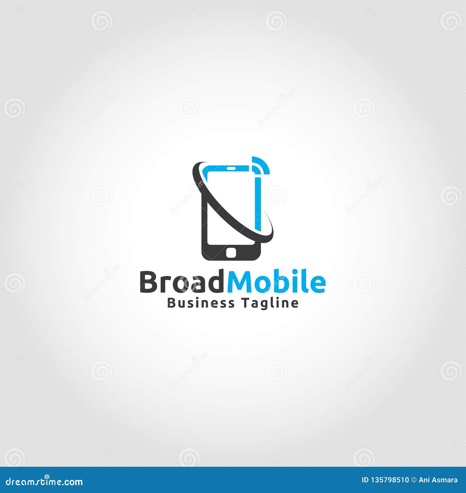 Broadcast Mobile Logo stock vector. Illustration of cellular - 135798510