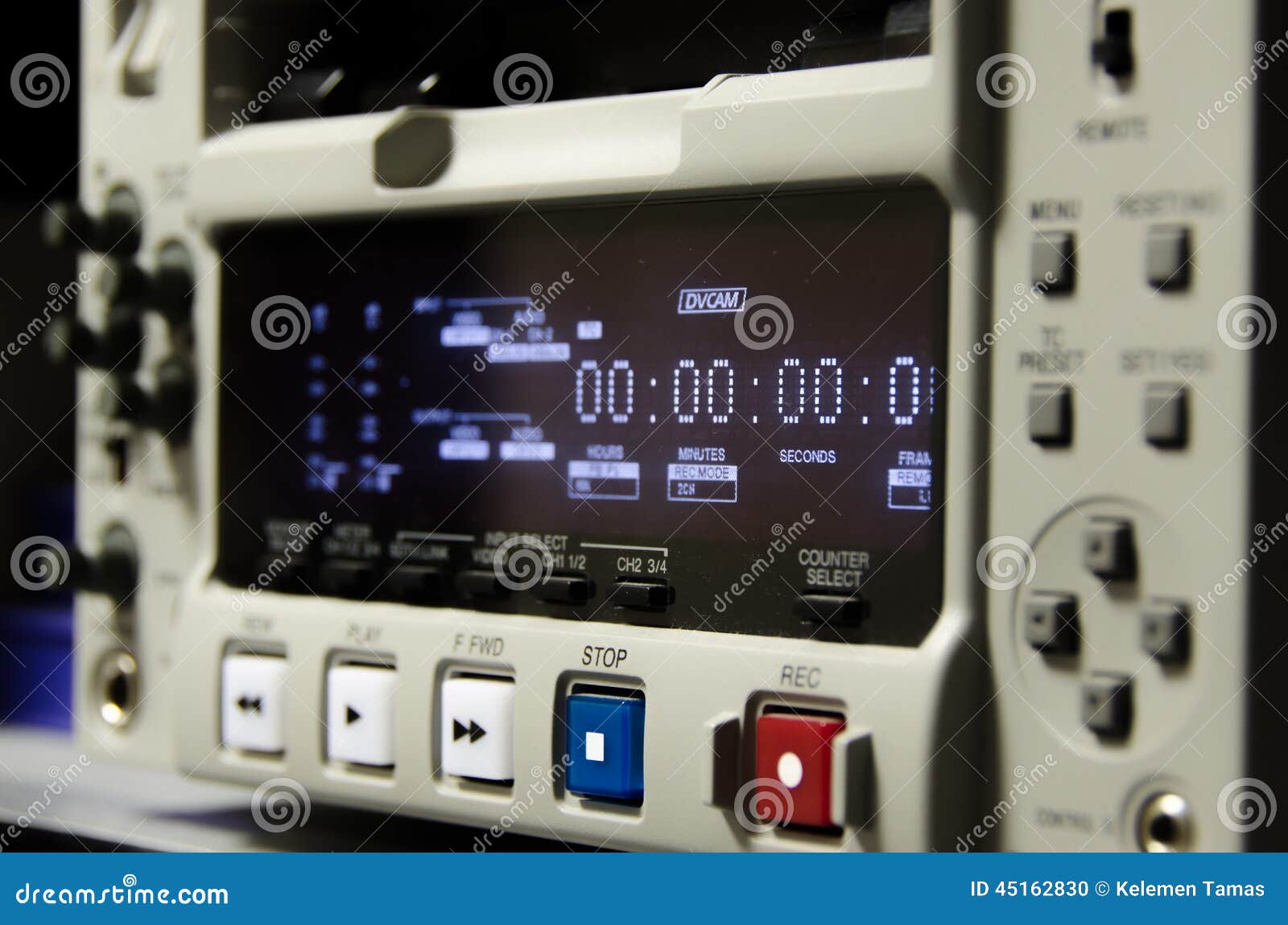 Broadcast recorder stock photo. Image of broadcast, timecode - 45162830