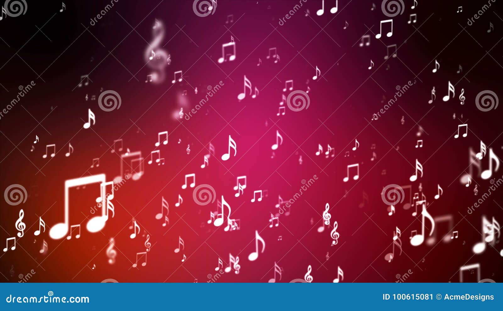 Broadcast Rising Music Notes, Red, Events, Loopable, 4K Stock Video ...